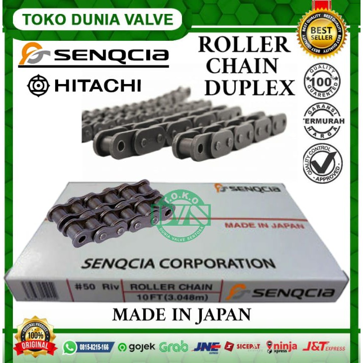 Jual ROLLER CHAIN RS 100 DOUBLE PICTH 31.75 HITACHI-SENQCIA HARGA MURAH ...