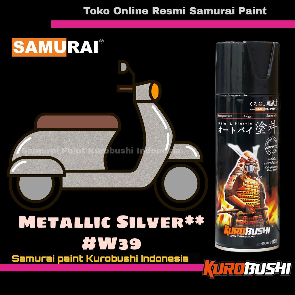 Jual Samurai Paint METALLIC SILVER W39 Wheel Alloys Khusus Untuk Velg ...