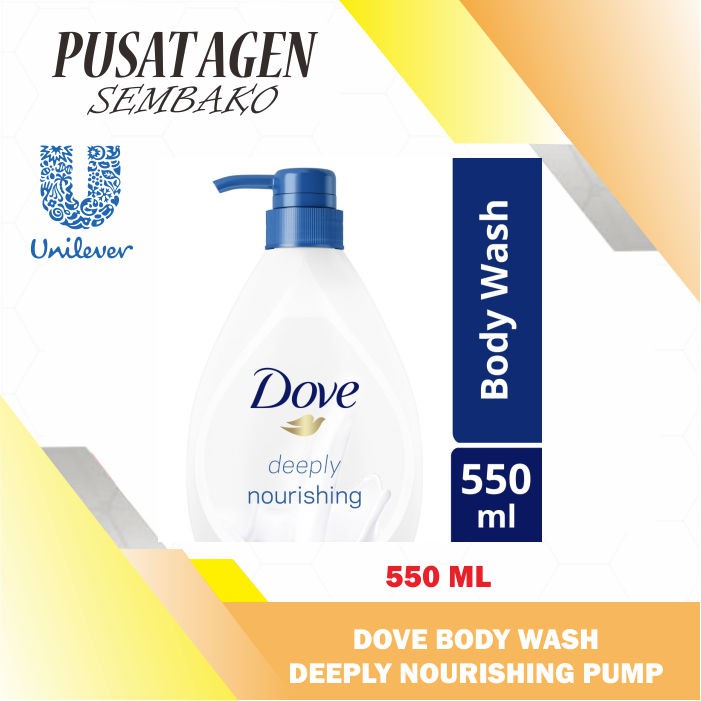Jual DOVE BODY WASH DEEPLY NOURISHING PUMP 550 ML NOURISH SABUN MANDI ...