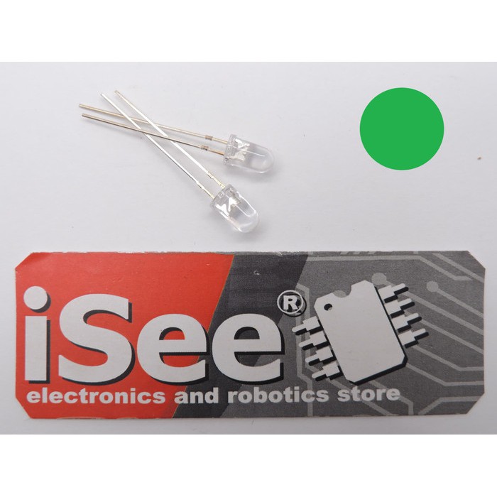 Jual Focus LED green 5mm Diode Super Bright Hijau Round Clear ...