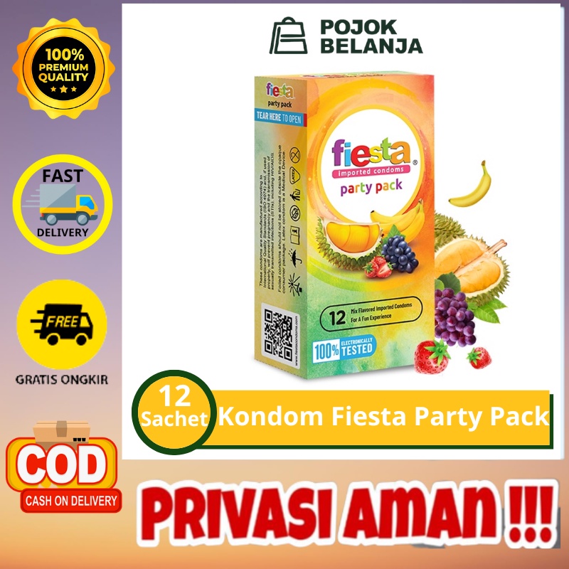 Jual Kondom Fiesta Party Pack - 12 Pcs Lebih Banyak varian rasa/ Grape ...