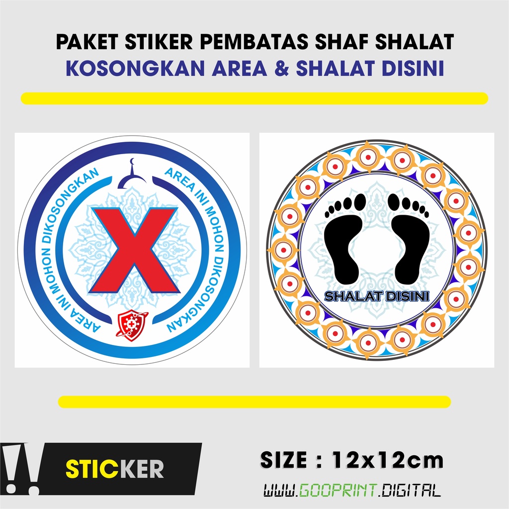 Jual Paket Sticker Shaf Shalat dan Kosongkan Area Lantai Masjid ...