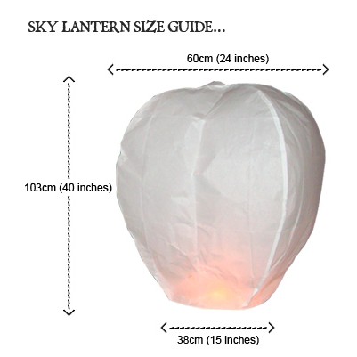 Jual Lampion Terbang / Flying Sky Lanterns / Lentera Terbang (Warna ...