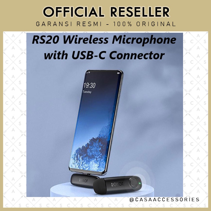 Jual Robot RS20 Wireless Microphone with USB-C Bluetooth Phone Mic ...