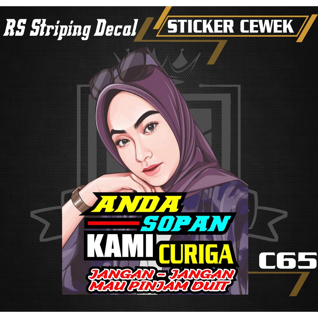 Jual Stiker Cewek vector ANDA SOPANdecal mobil TRUCK Sticker KATA KATA ...