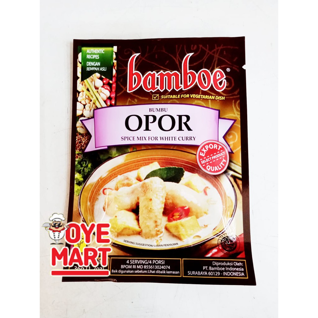 Jual BAMBOE BUMBU OPOR AYAM INSTAN 36GR/BUMBU MASAK INSTAN | Shopee ...
