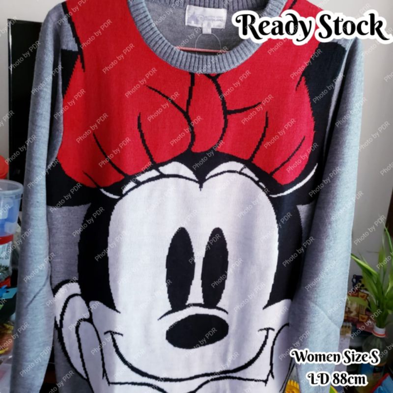 Jual Sweater Baju Hangat Wanita Disney Karakter Minnie Mouse | Shopee ...