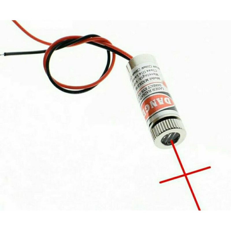 Jual Red Cross Line Laser Module 650nm 5mW Head Glass Lens Focusable 3V ...