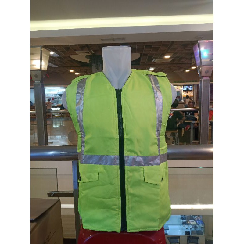 Jual Rompi Proyek Bahan Parasut Warna Hijau Rompi Safety Rompi Kerja ...