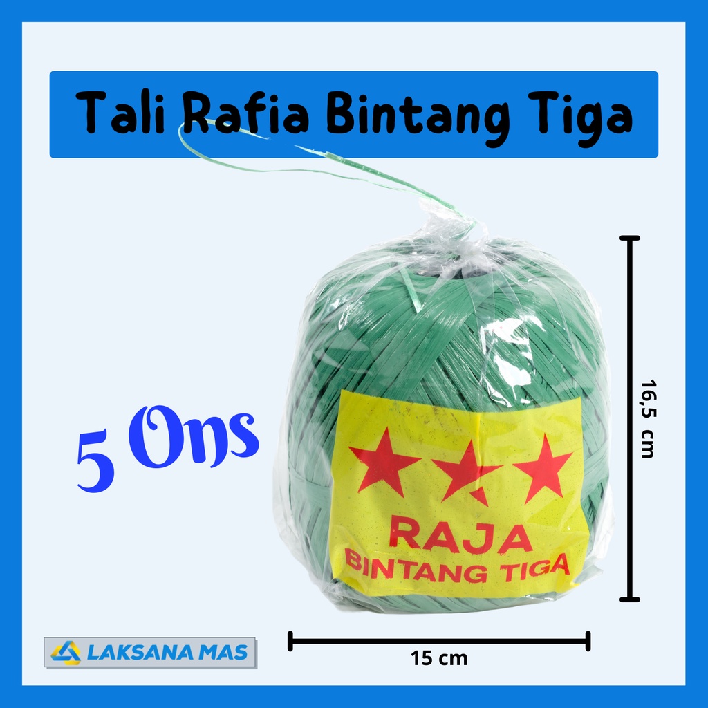 Jual Tali Rafia Bintang Warna 5 Ons | Tali Plastik Kuat, Anti Air, ± ...