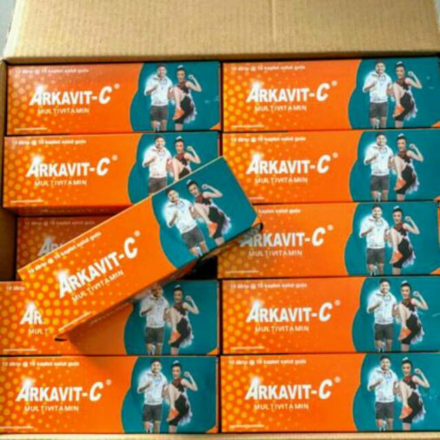 Jual Promooo....ARKAVIT-C Box isi 100 Tablet Multivitamin | Shopee ...