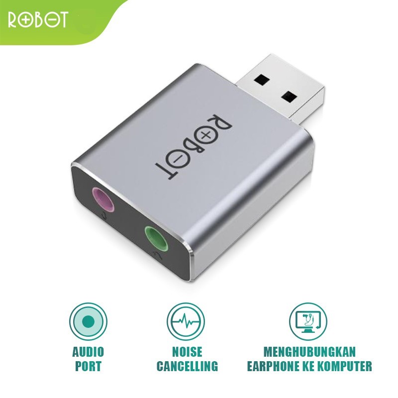 Jual Robot US10 USB Sound Card USB 2.0 External Sound Card | Shopee ...