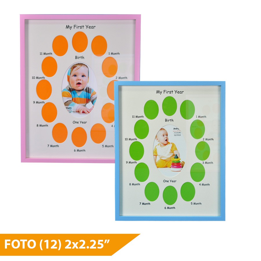 Jual Bingkai Foto L-200 Baby First Year 28x35.5 cm Pigura Frame Bingkai ...