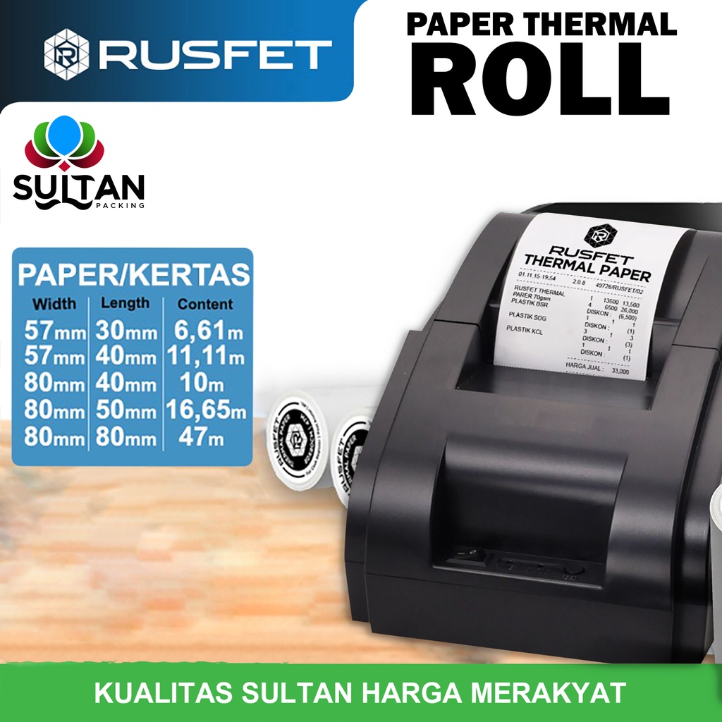 Jual Kertas Struk Thermal Paper Roll Struk Paper Kertas Kasir Thermal ...