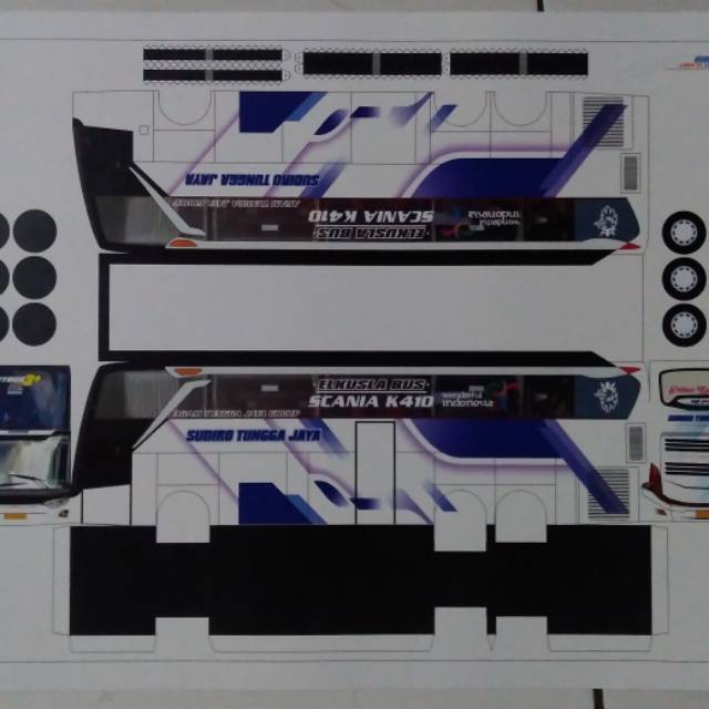 Jual Lembaran papercraft bus paperbus Sudiro Tungga Jaya Jetbus UHD ...