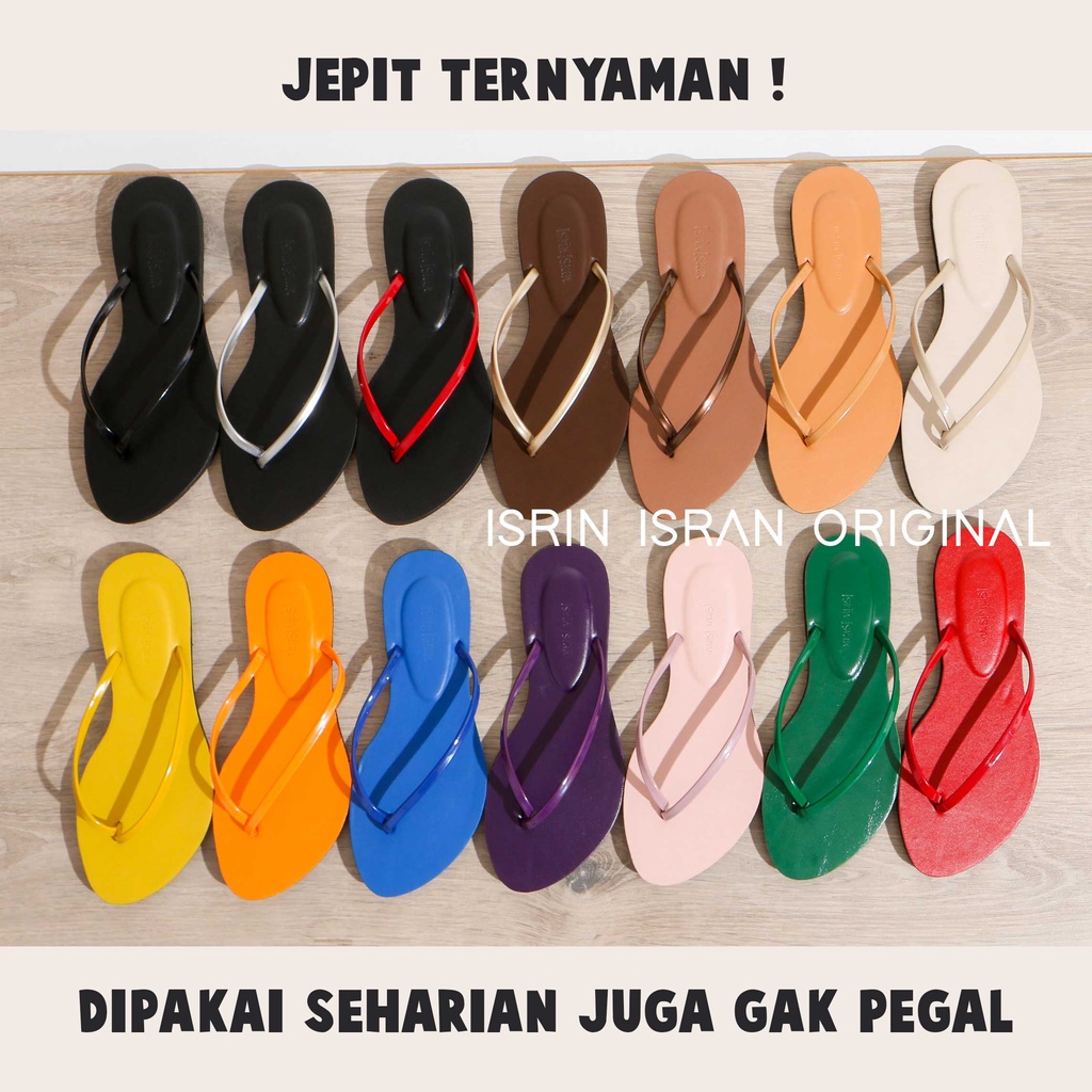 Jual ISRIN ISRAN ORIGINAL Sendal Jepit Wanita Sandal Teplek Terbaru ...