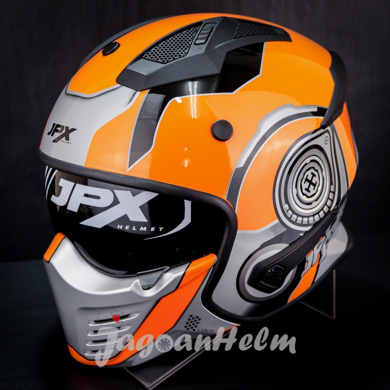Jual JPX HELM MX726R MX07 | ORANGE REPSOL | MX726 R CROSSOVER MX 726R ...