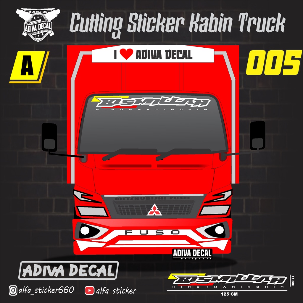 Jual STIKER KACA DEPAN TRUK STICKER KACA DEPAN TRUCK CANTER ELF HINO ...