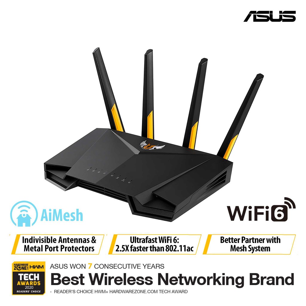 Jual ASUS TUF-AX3000 Dual Band WiFi 6 Gaming Router with AiMesh ...