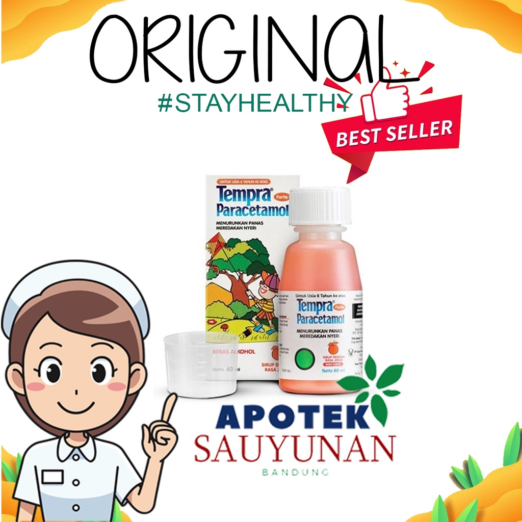 Jual TEMPRA FORTE RASA JERUK ATAU STRAWBERRY 60 ML / OBAT DEMAM ANAK ...