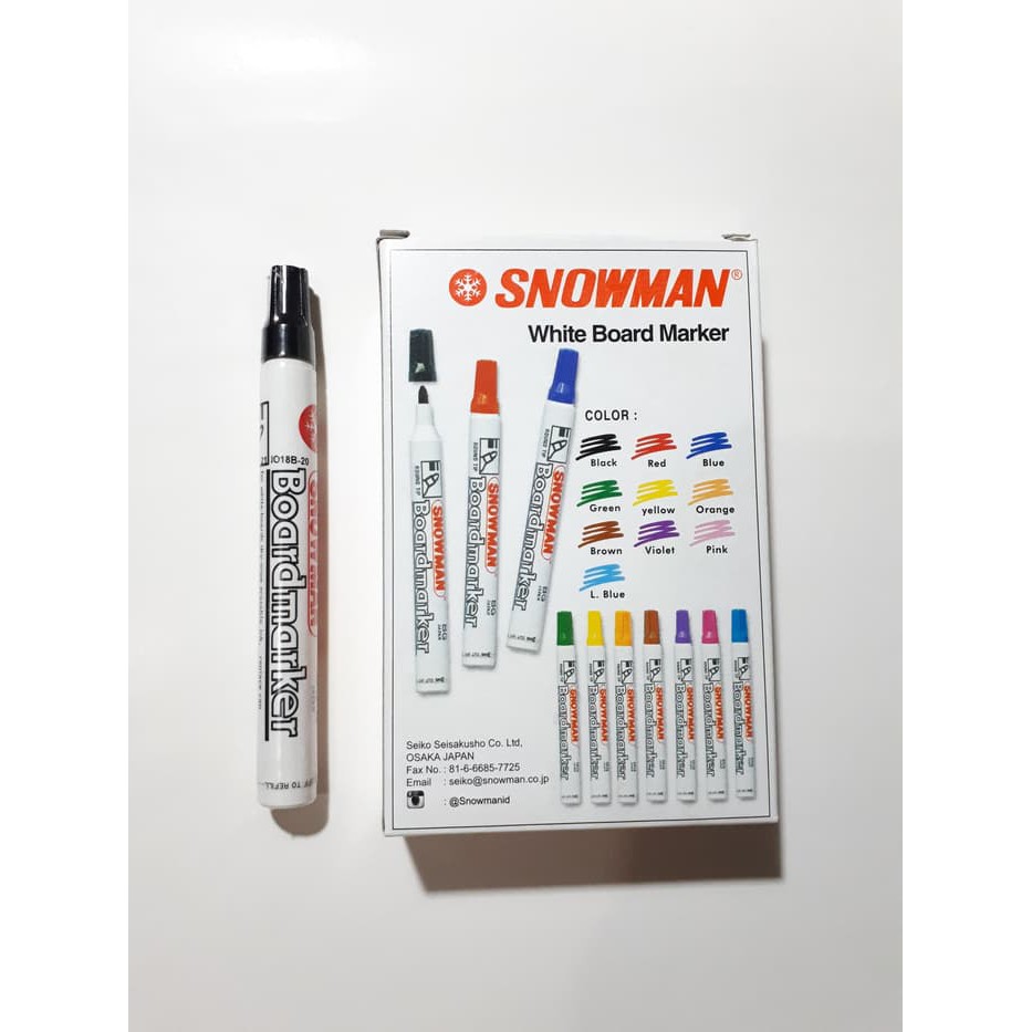 Jual Spidol Snowman WhiteBoard Maker BG 12/box | Shopee Indonesia