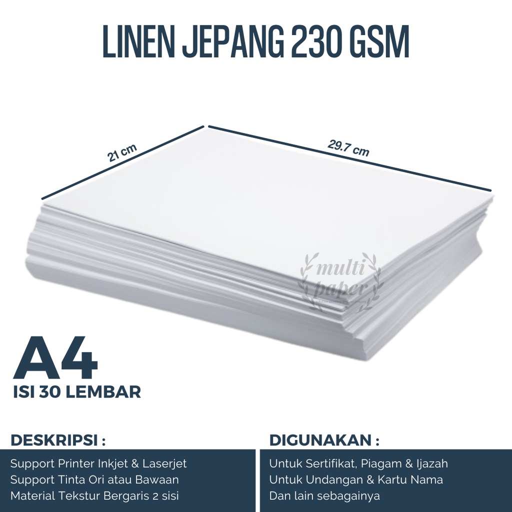 Jual Kertas Linen A4 isi 30 lembar / Kertas Karton Linen A4 | Shopee Indonesia