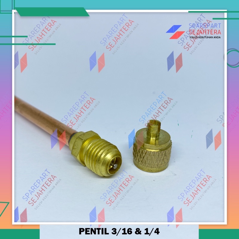Jual FILLER TUBE PENTIL PENGISIAN FREON KULKAS AC 3/16 & 1/14 TEMBAGA ...