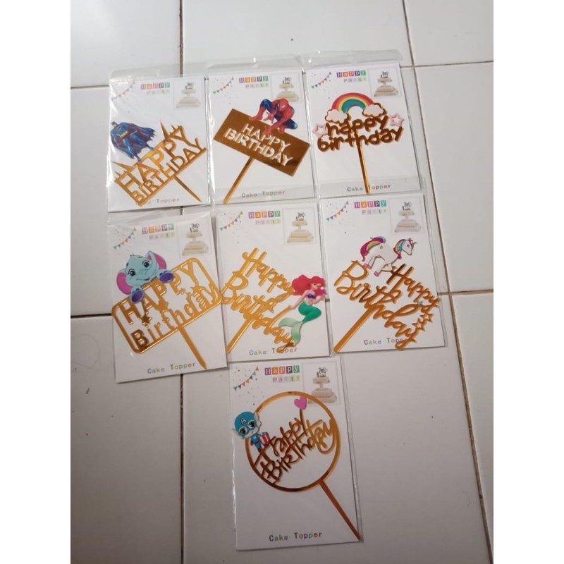 Jual Topper Cake HBD Karakter | Shopee Indonesia