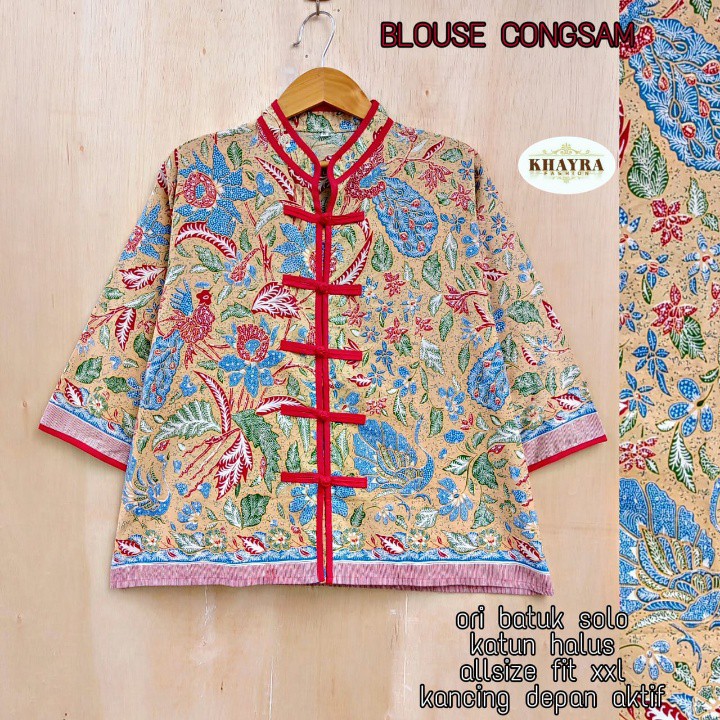 Jual ATASAN BLUS BATIK CHEONGSAM | Shopee Indonesia
