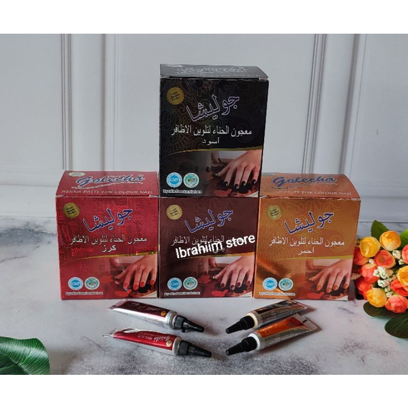 Jual HENNA GOLECHA KUKU / NAIL TUBE GOLECHA NAIL / GOLECHA HENNA PASTE ...