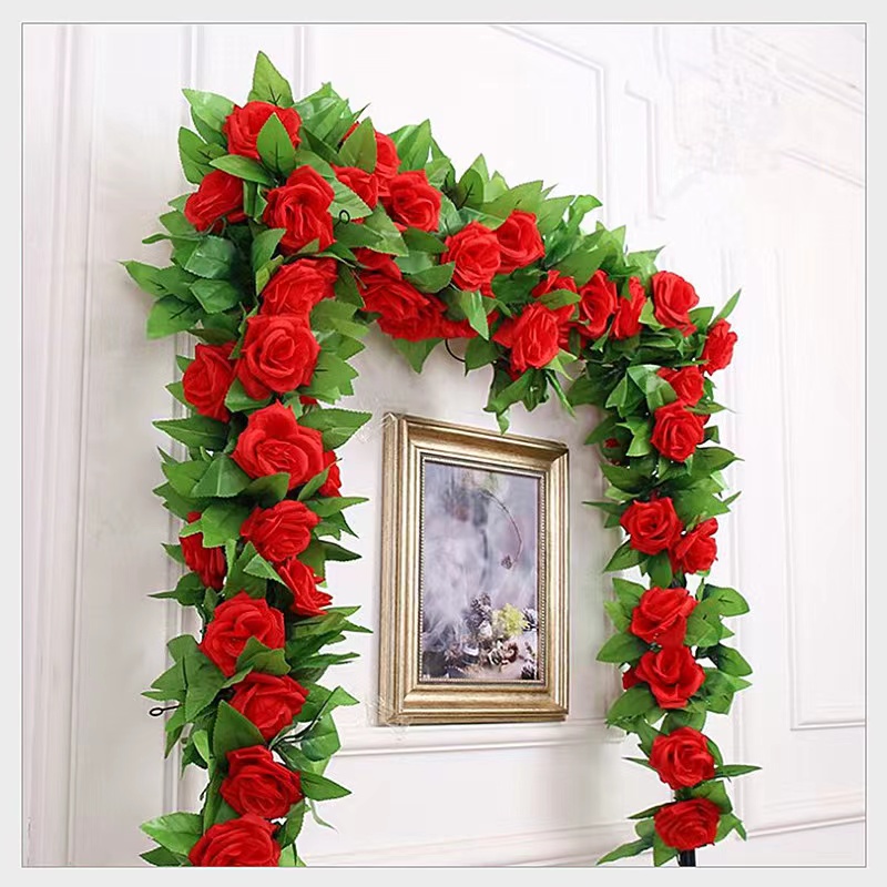 Jual Bunga Rambat Palsu Bunga Juntai Imitasi Mawar Rose Artificial ...