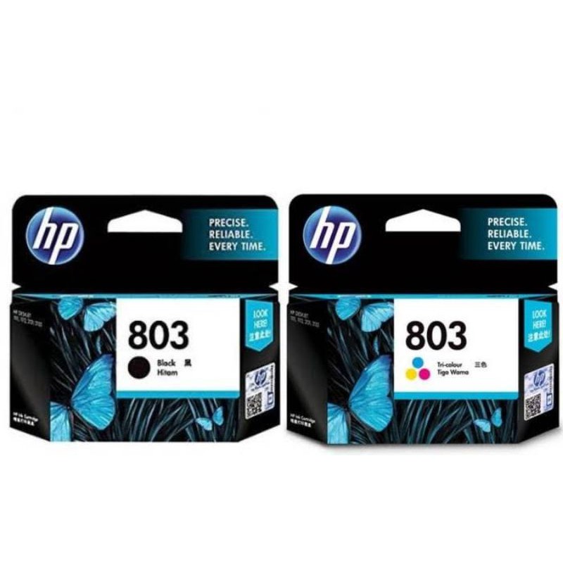 Jual tinta cartridge HP 803 black + 803 color original for HP DeskJet ...