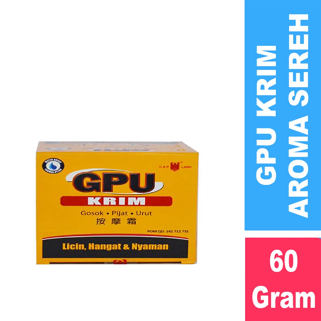 Jual Bisa COD Gpu Krim 60/150/250 Gram Balsem Gosok Pijat Urut | Shopee ...