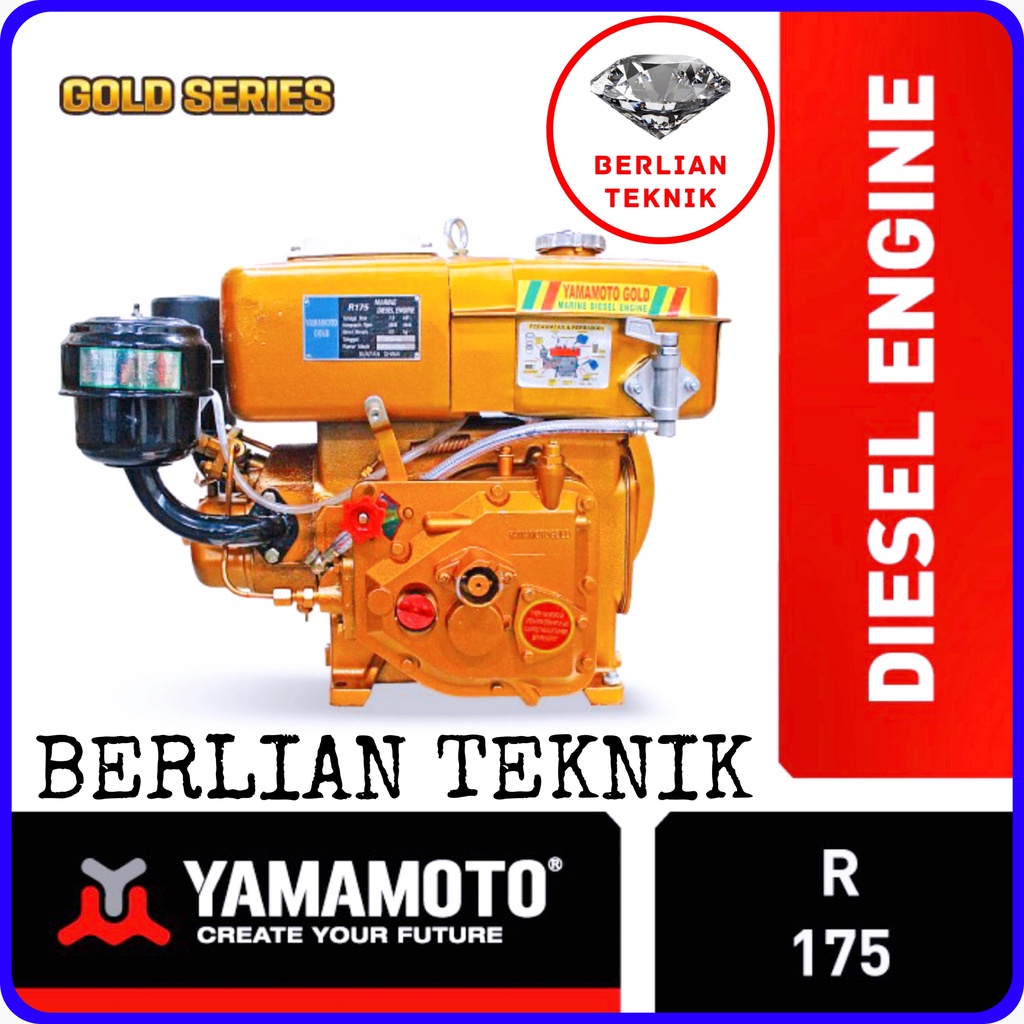Jual Mesin Penggerak Solar Engine Diesel Yamamoto Gold R175 / 7.5 HP Hopper | Shopee Indonesia