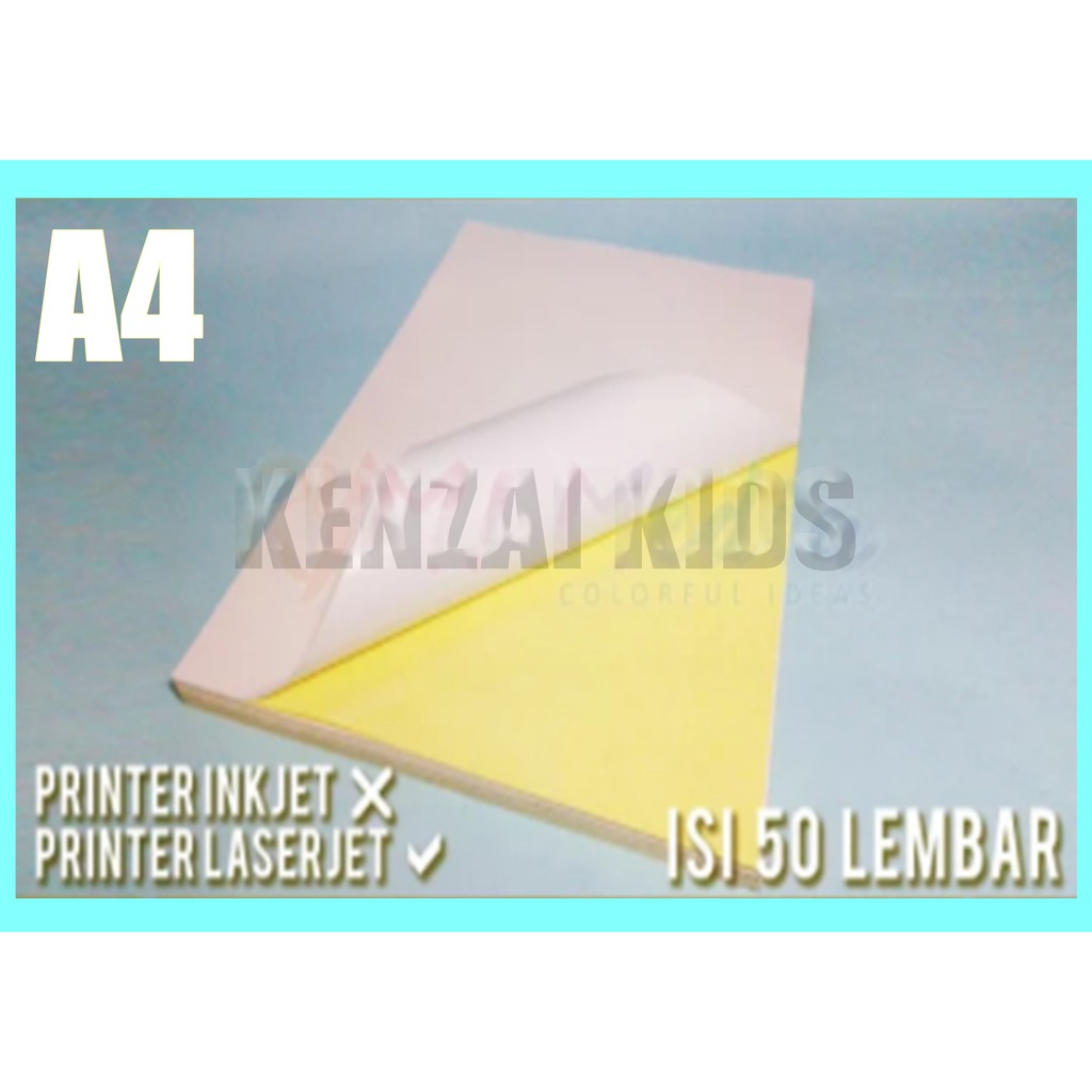 Jual Kertas Sticker Chromo A4 isi 20 lembar - Kertas Stiker Glossy ...