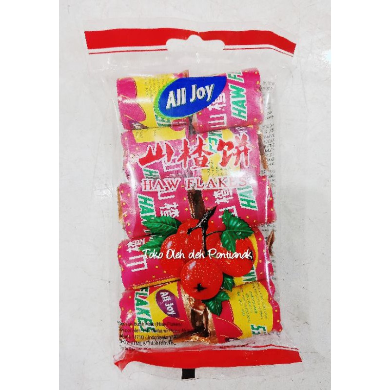 Jual Haw Flakes Isi 10 San Zha Pian Permen san ca phien Manisan Buah ...