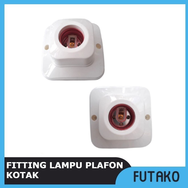 Jual FUTAKO Fitting Lampu Plafon Kotak CAHAYA 462 / Fitting Flafon ...