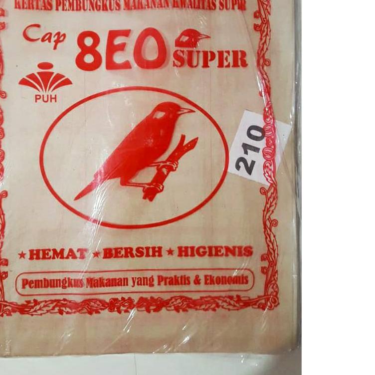 Jual Kertas Cap Beo / Kertas Coklat Minyak Makanan Bungkus Nasi isi 200 ...