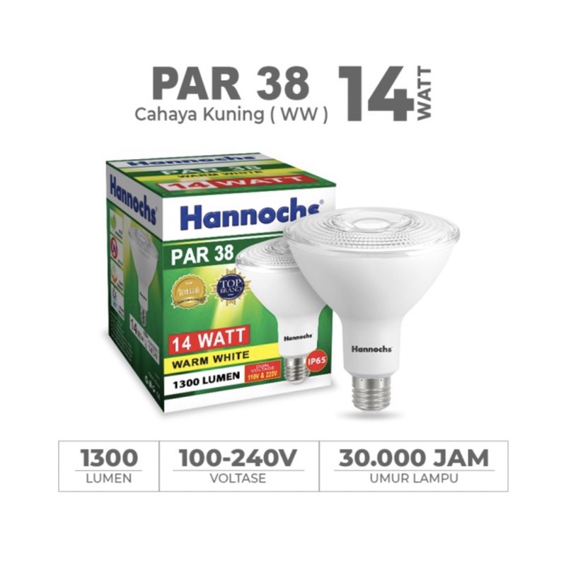 Jual Lampu Led Par 38 Warm 14 Watt Hannochs | Shopee Indonesia