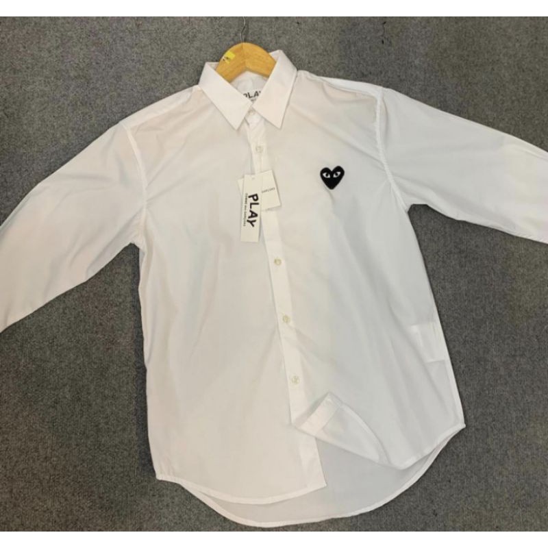 Jual kemeja cdg play white and black | Shopee Indonesia