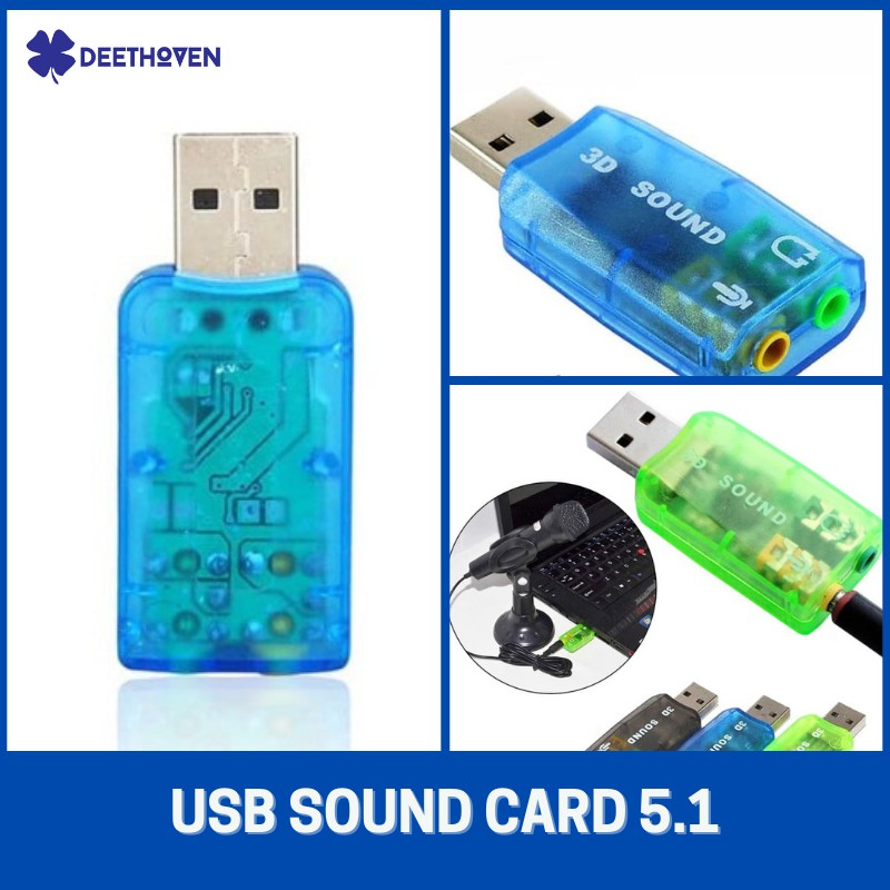 Jual USB Sound Card Converter Channel 5.1 3D | Shopee Indonesia