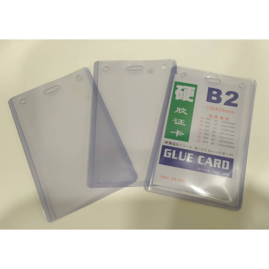 Jual Name Tag Plastik / Tempat ID Card Kartu Nama Super Clear - Glue ...