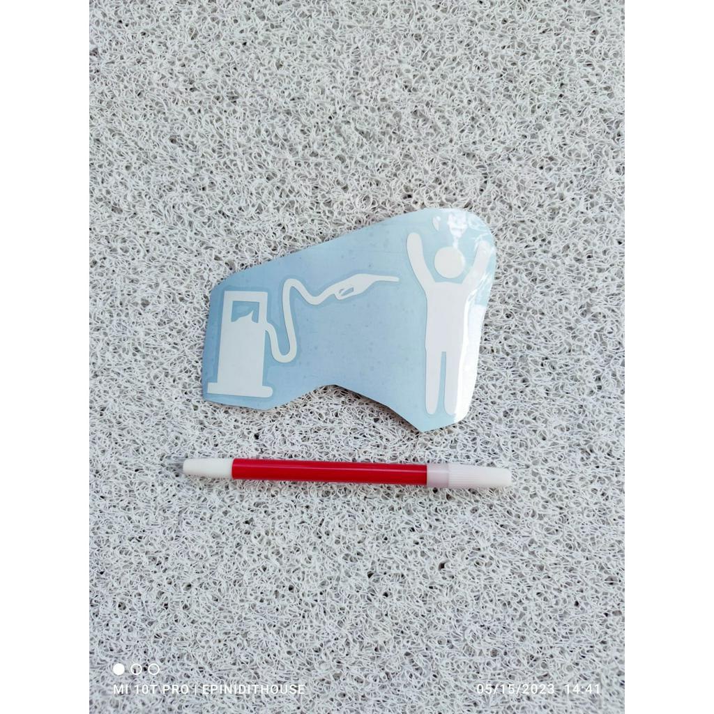Jual Stiker Lucu Menyerah Isi Bensin Tangki Cutting Body Meme Fuel ...