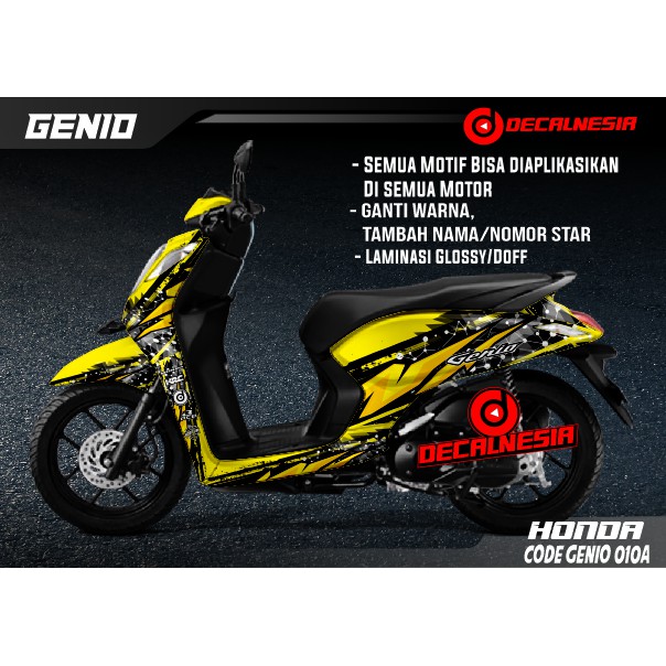 Jual Stiker Honda Genio Decal Stiker Genio Decal Genio Sticker Genio ...