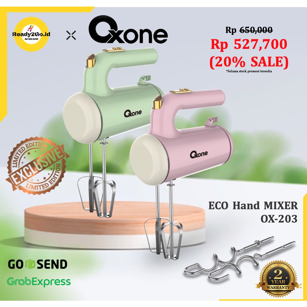 Jual OXONE CUTE HAND MIXER OX-203 PREMIUM Pengaduk telur & adonan kue ...
