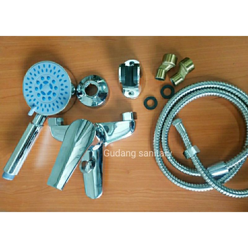 Jual kran bathtub panas dingin set kran shower bath tub panas dingin ...