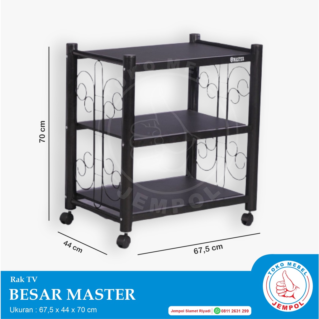 Jual Rak TV MASTER BESAR/Rak dorong besi/Meja Serbaguna/Rak TV Roda ...