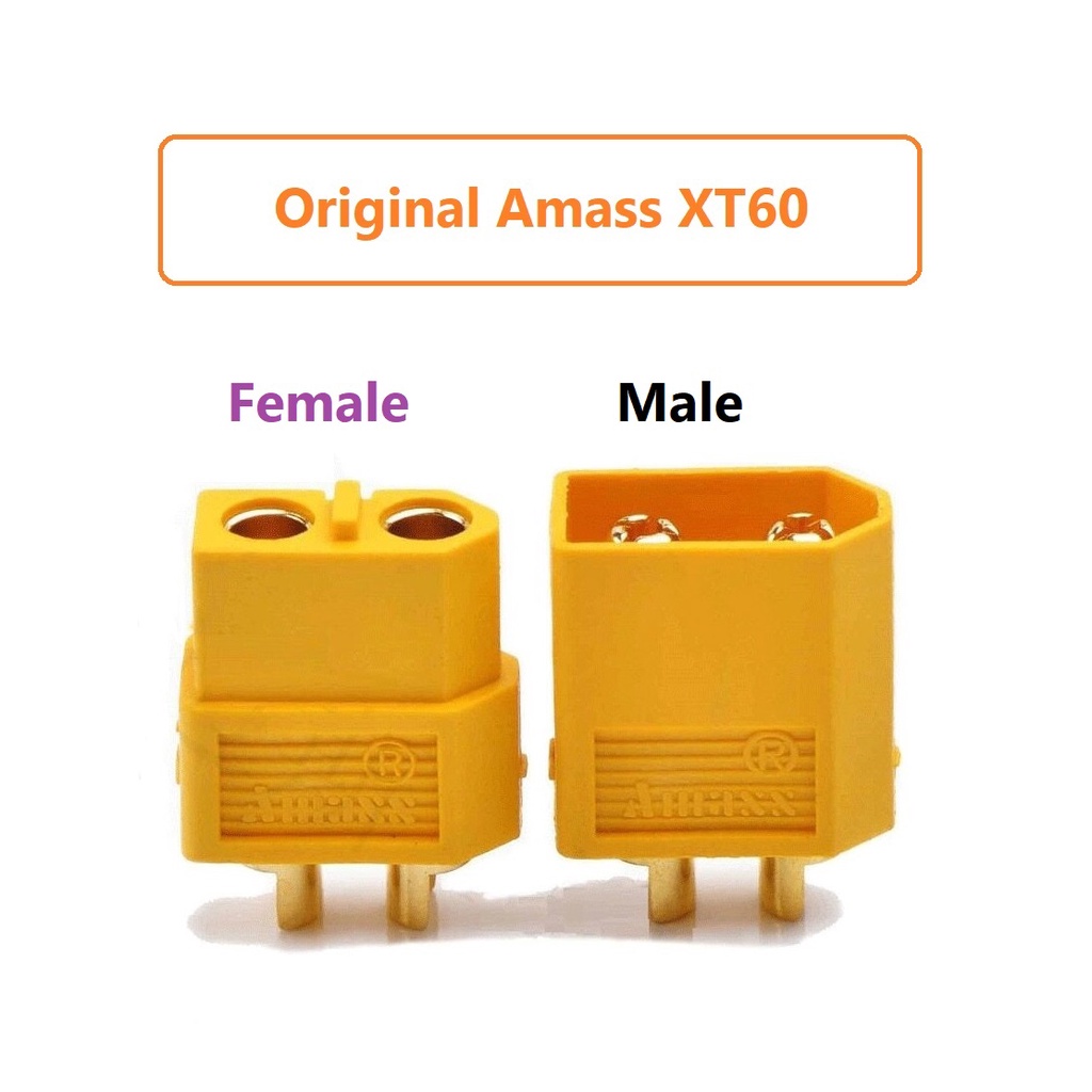 Jual Original Konektor Socket Soket XT60 Amass Amas Baterai Lipo RC Drone Car Pesawat airplane ...