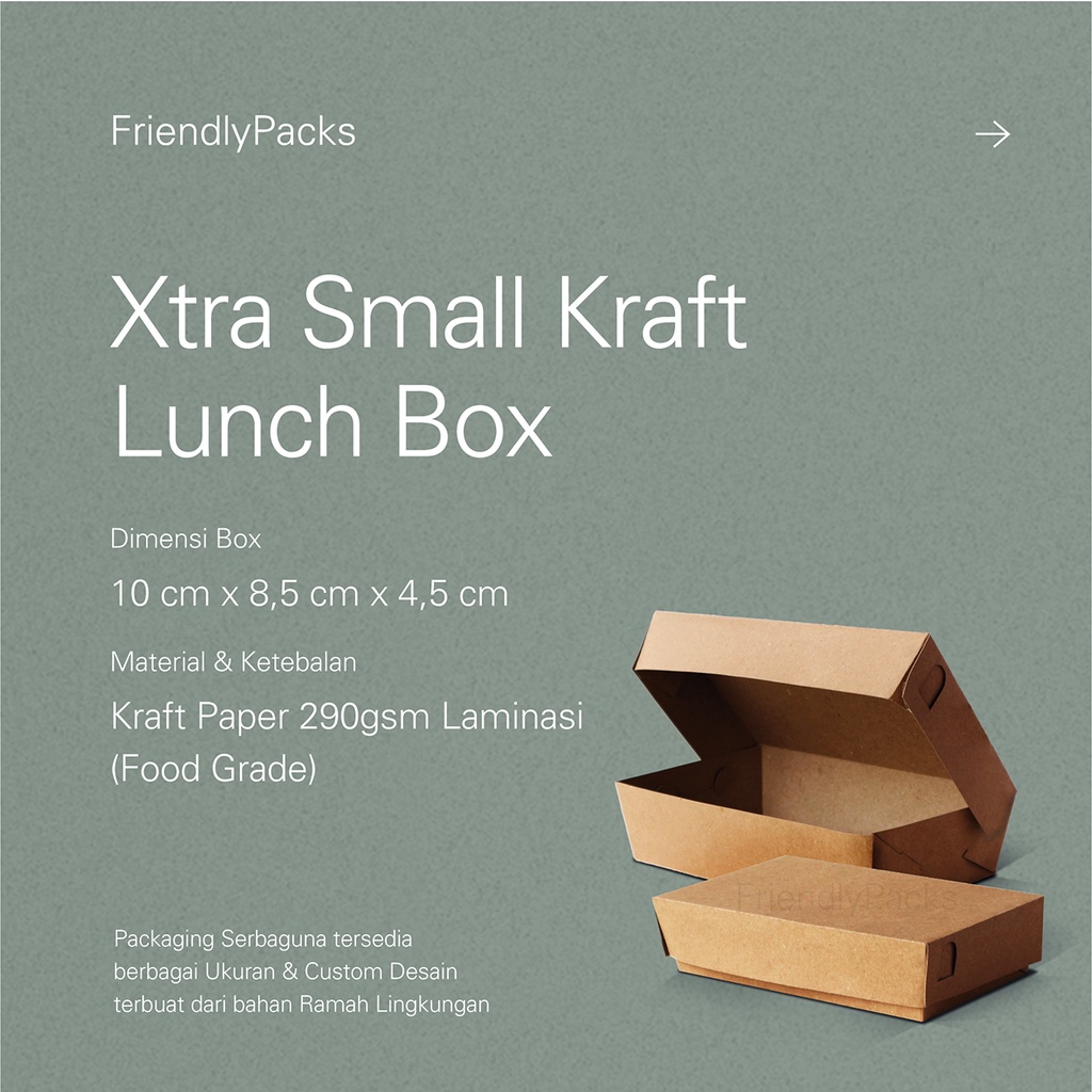 Jual Lunch Food Box / Kotak Makan Kertas Kraft / Kemasan Dus Nasi ...
