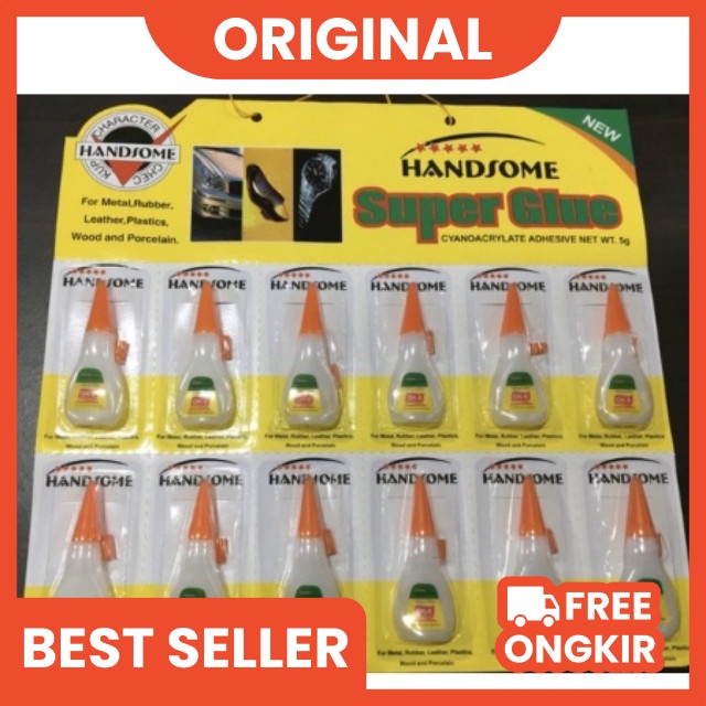 Jual 12pcs LEM KOREA RENCENG LEM SETAN SUPER GLUE HANDSOME BOND 5gr ...